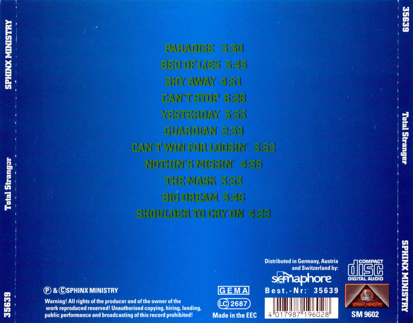 AOR Night Drive: Total Stranger - Total Stranger (1997)